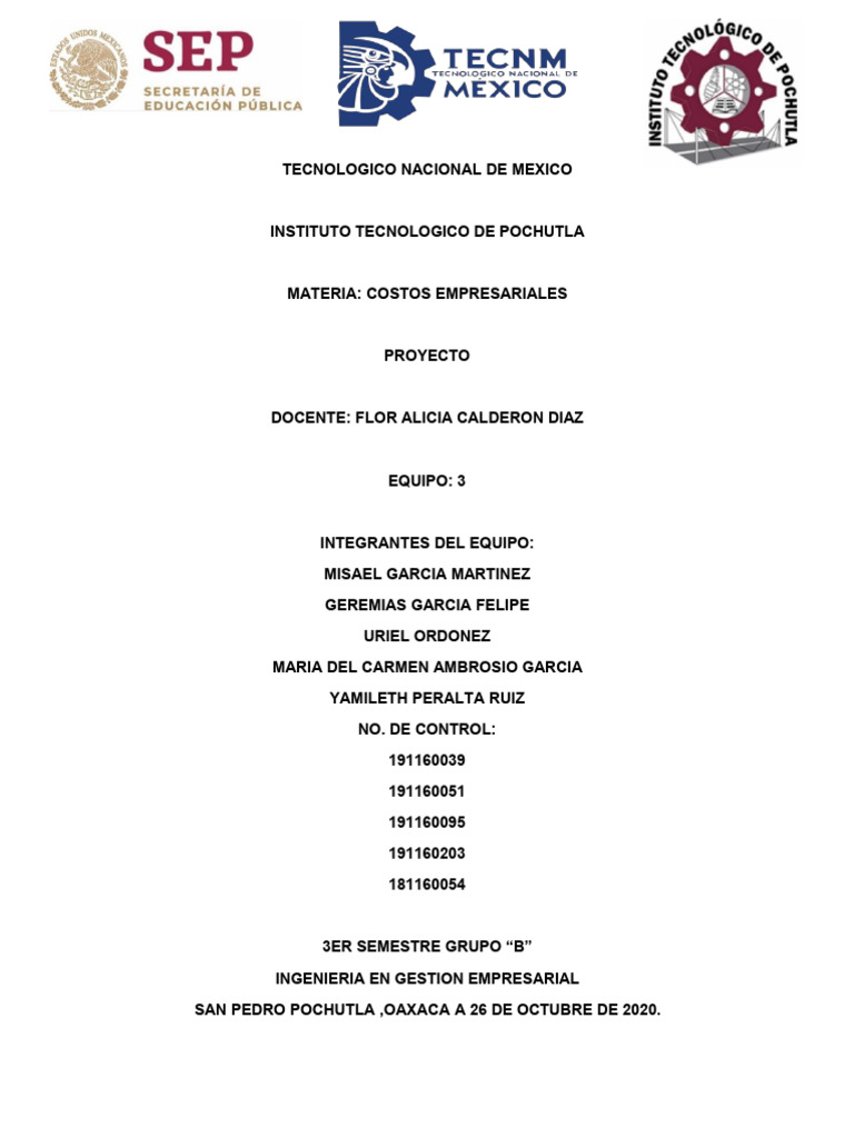 T6.01 Mapa Conceptual | PDF | Costo | Vino