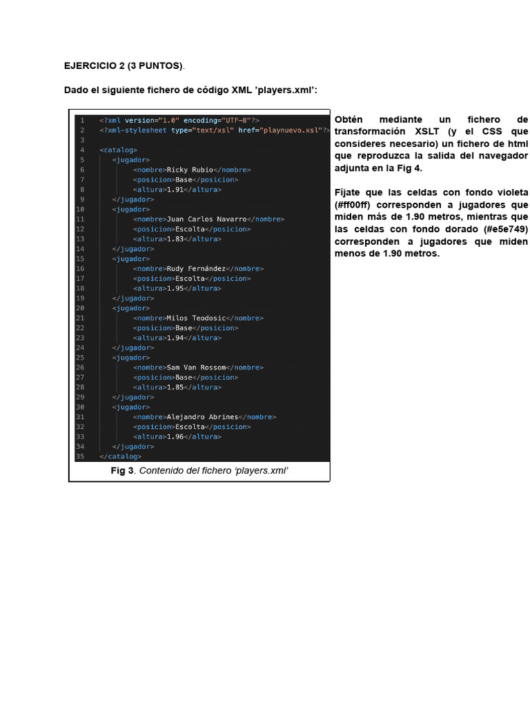 Ejercicios Repaso XML y JSON 3 | PDF | Xml | X camino