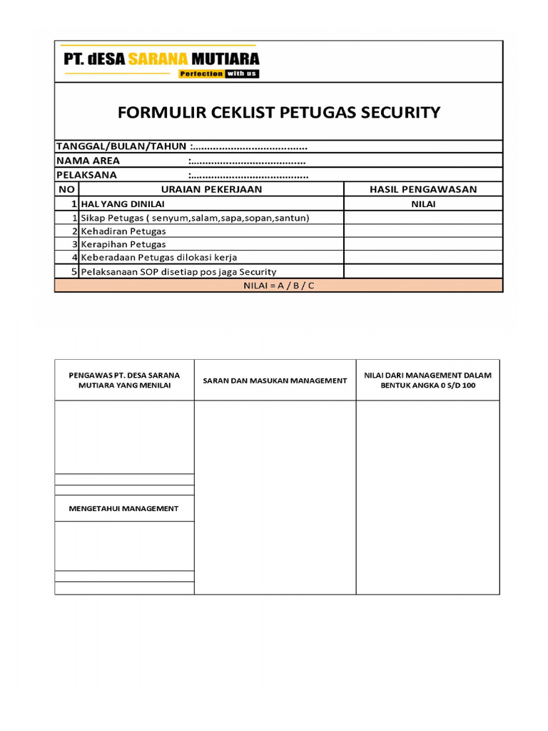 Penilaian Security Bulanan | PDF