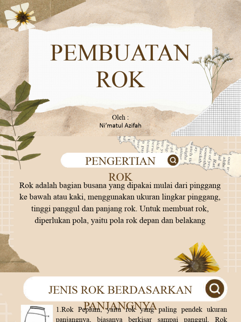 Panduan Membuat Rok untuk SMA | PDF | Gaya Hidup