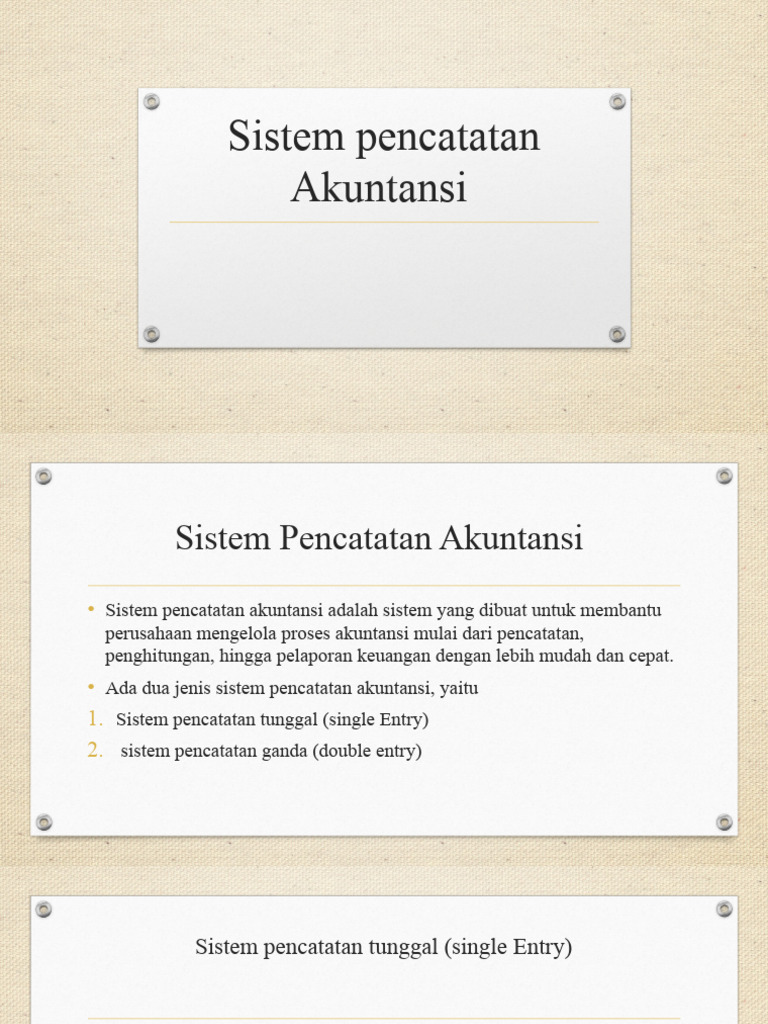 Sistem Pencatatan Akuntansi X Akl | PDF