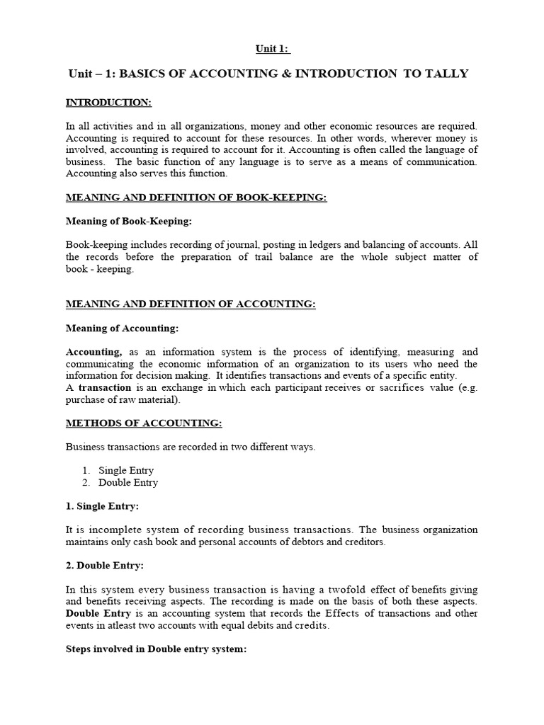 Unit 1 Tap Pdf Debits And Credits Expense