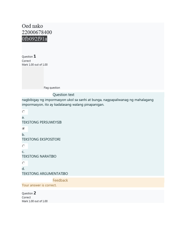 Answeri Ako Oed | PDF