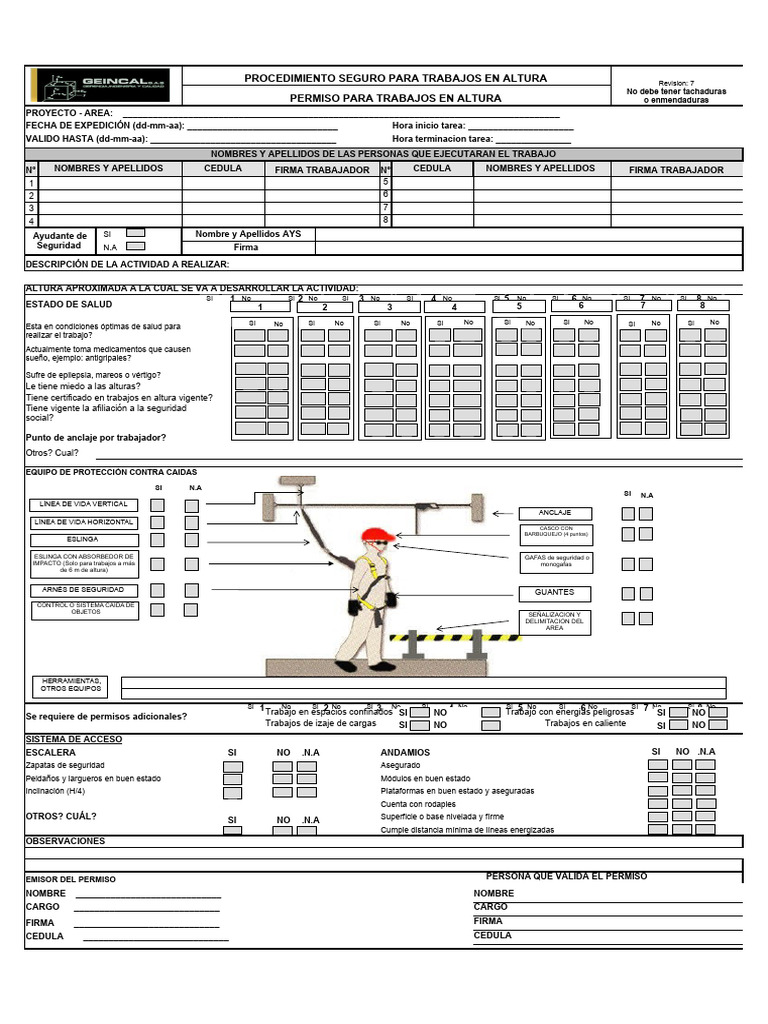 Permiso de Alturas | PDF