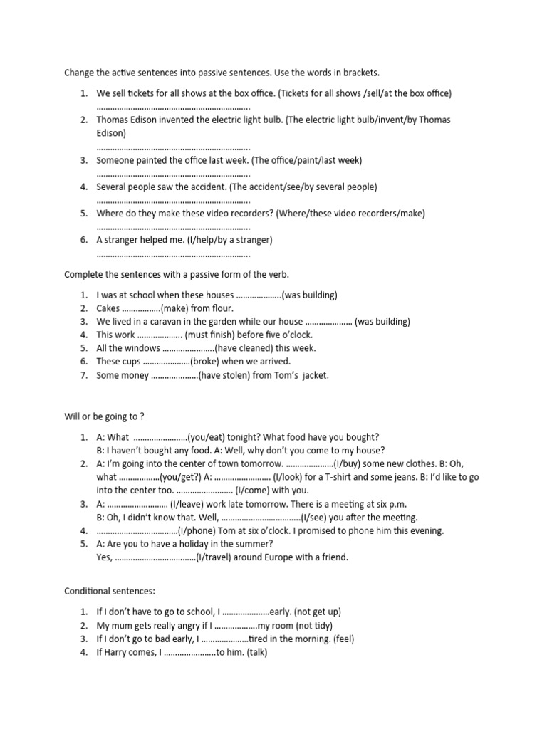 Convert Active to Passive Sentences | PDF