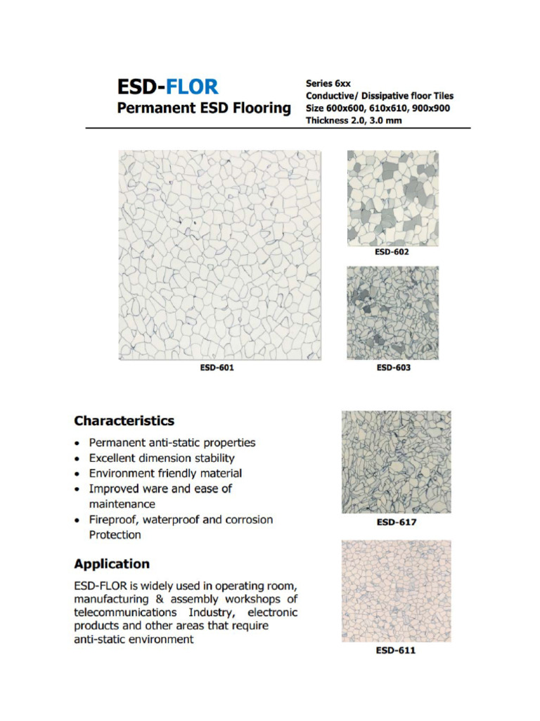 สเปคกระเบื้องยาง ESD | PDF