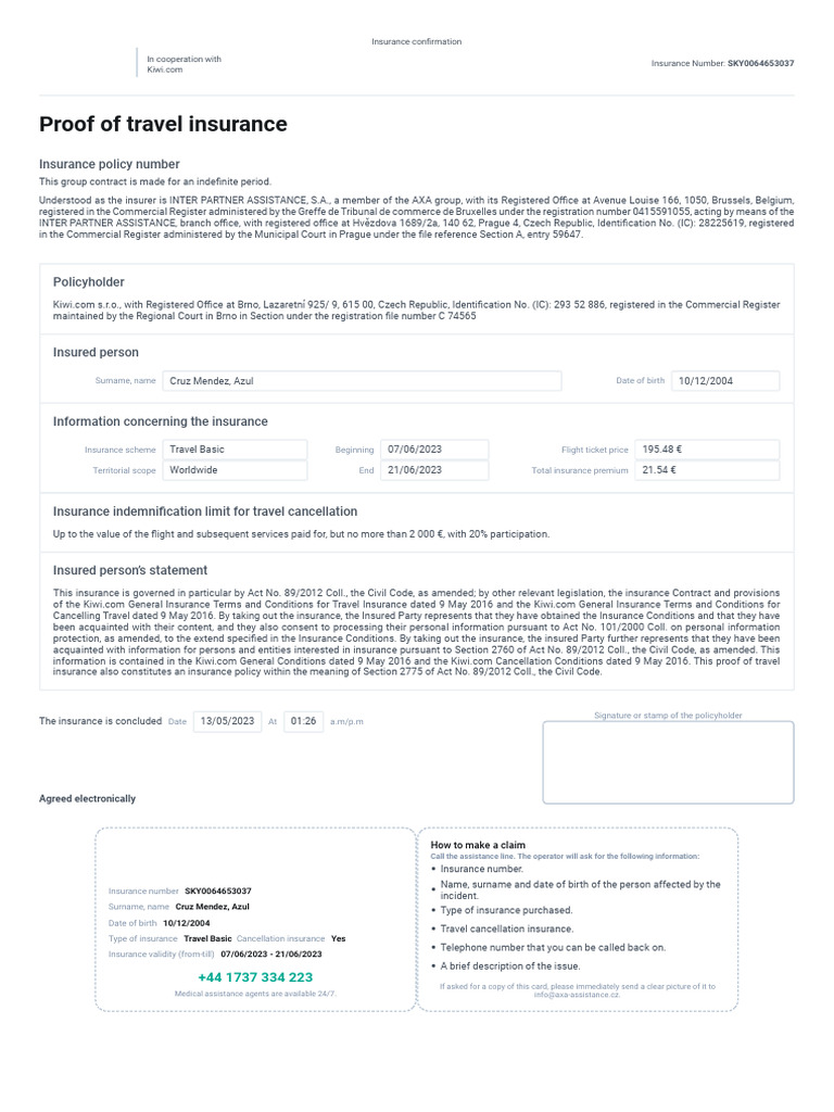 Travel Insurance Overview | PDF | Insurance | Health Care
