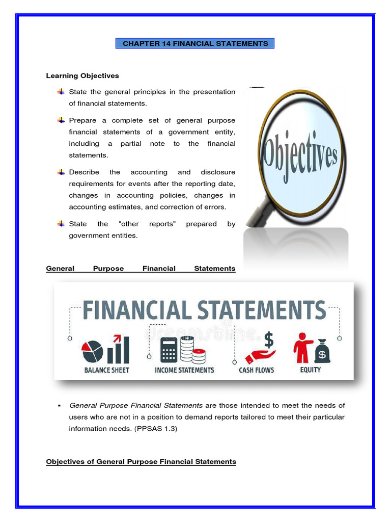Chapter 14 Financial Statements | PDF | Financial Statement | Expense