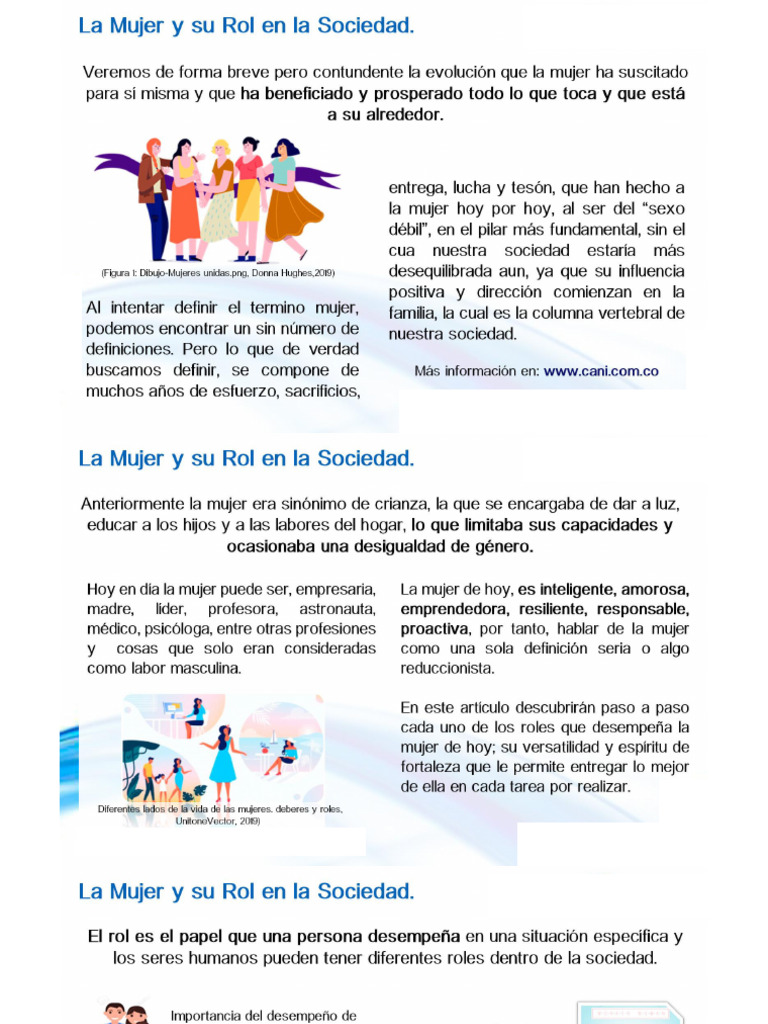 La Mujer y Su Rol en La Sociedad | PDF | Mujer | Liderazgo