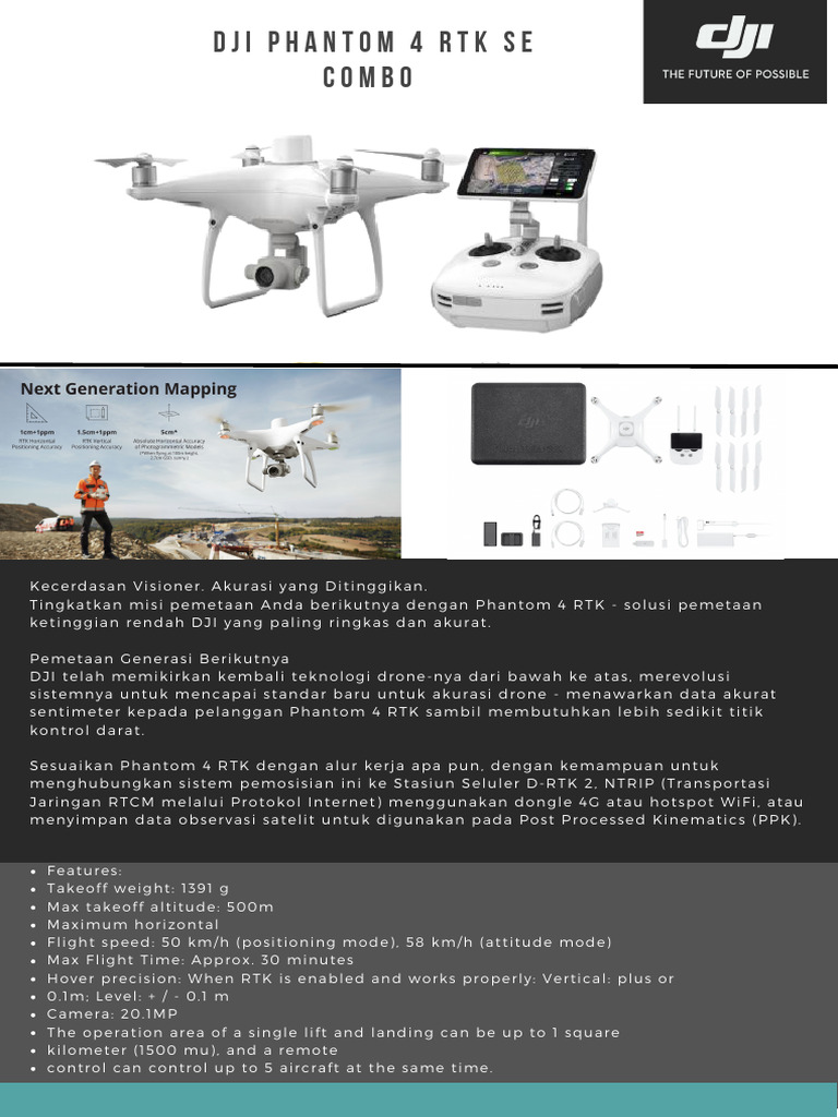 Brochure DJI Phantom 4 RTK | PDF | Bisnis