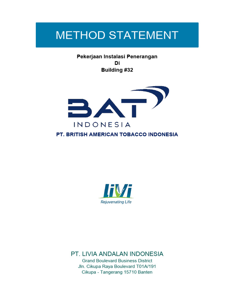 Form Method Statement LightingInstallation | PDF