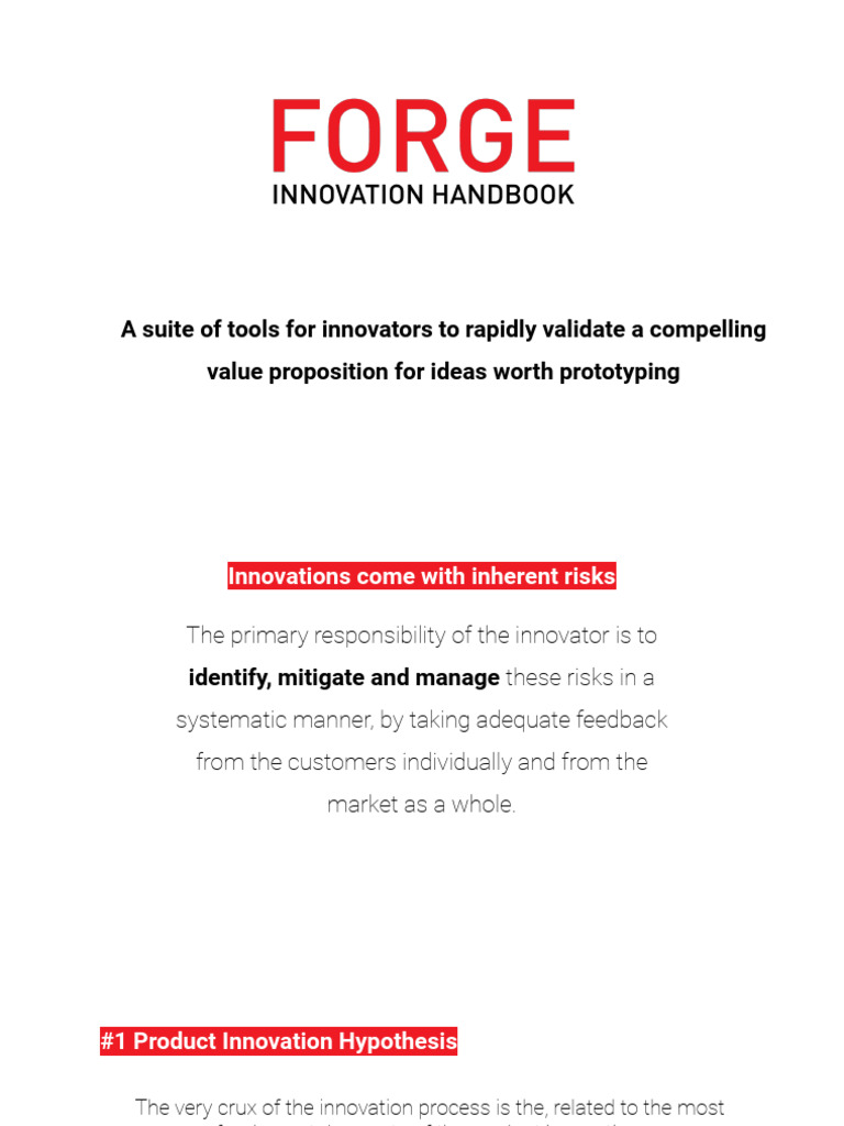 Forge Innovation Handbook _ Case Study .Pptx | PDF | Usability | Innovation