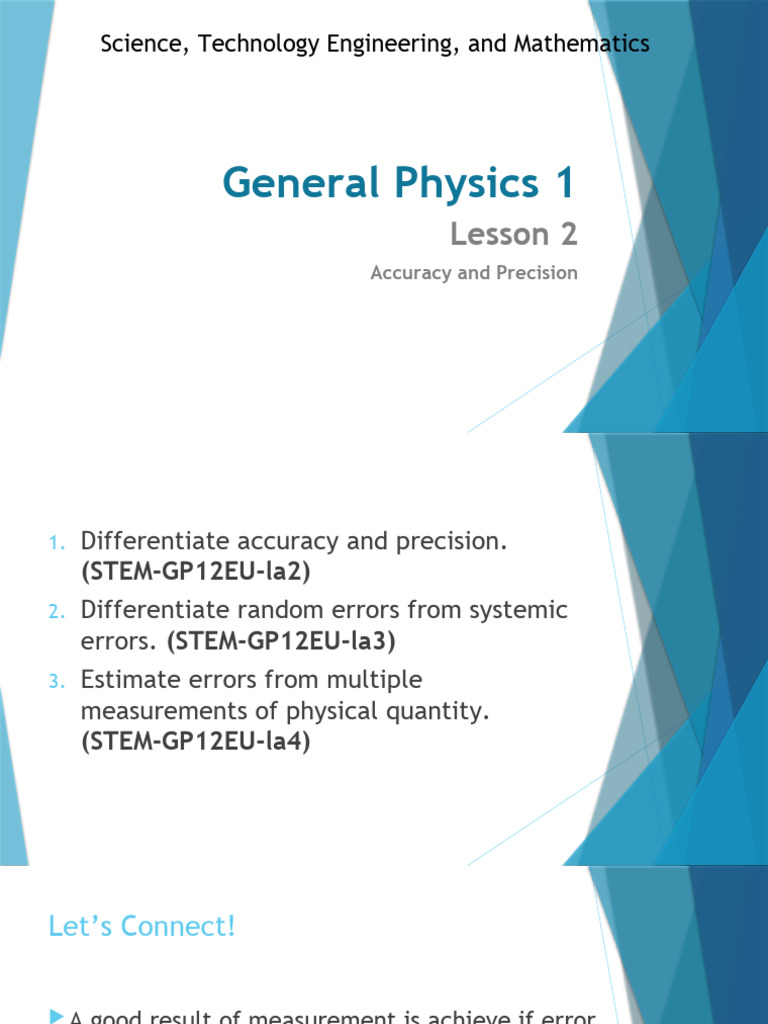 Lesson 2 Accuracy and Precision L2 | PDF | Observational Error | Accuracy And Precision