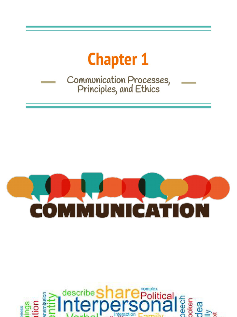 Chapter 1 Communication Process Principles And Ethics Pdf Communication Cognitive Science