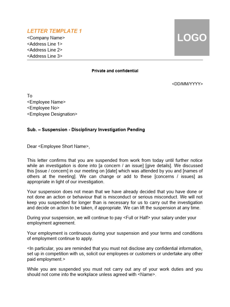 Suspension Letter | Download Free PDF | Employment | Justice