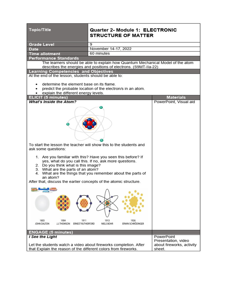 7e's - Electronic Structure of Matter | PDF | Atomic Orbital | Atoms