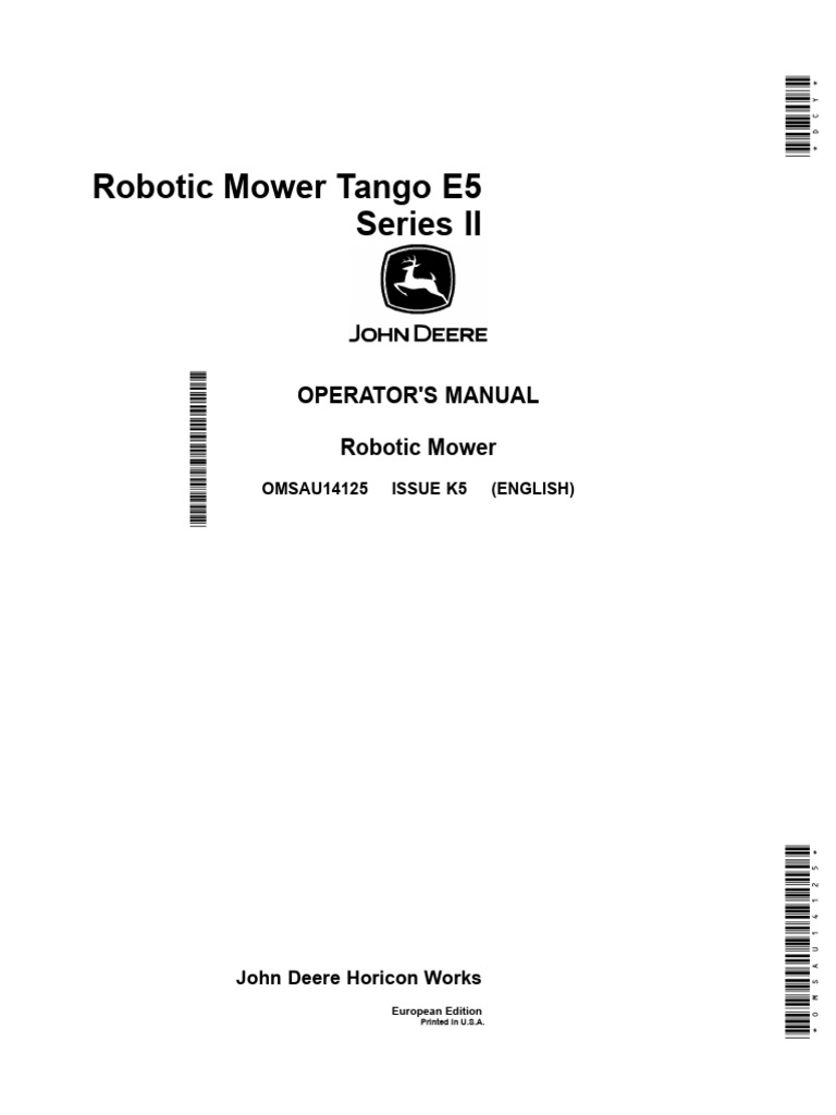 Operator Manuals English Version 5.1 | PDF | Mower | Usb