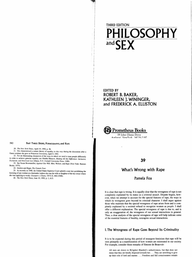 Foa - Pamela-Whats - Wrong - With - Rape Values Ass | PDF