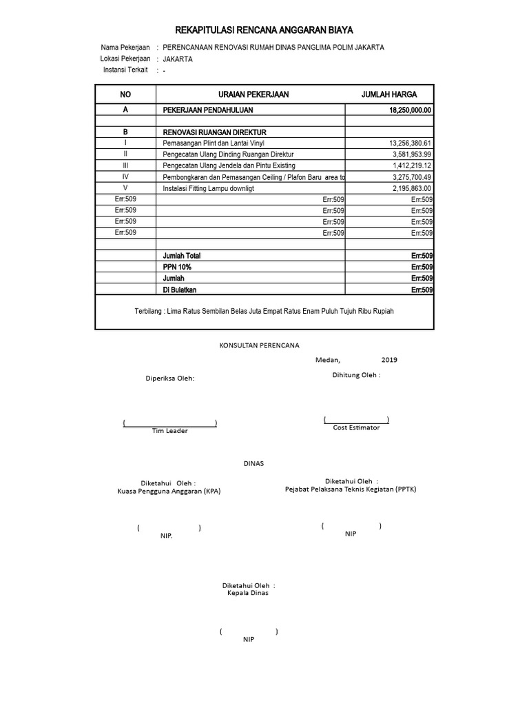 Final RAB Project Renovasi Rumah 30062022 AHSP | PDF
