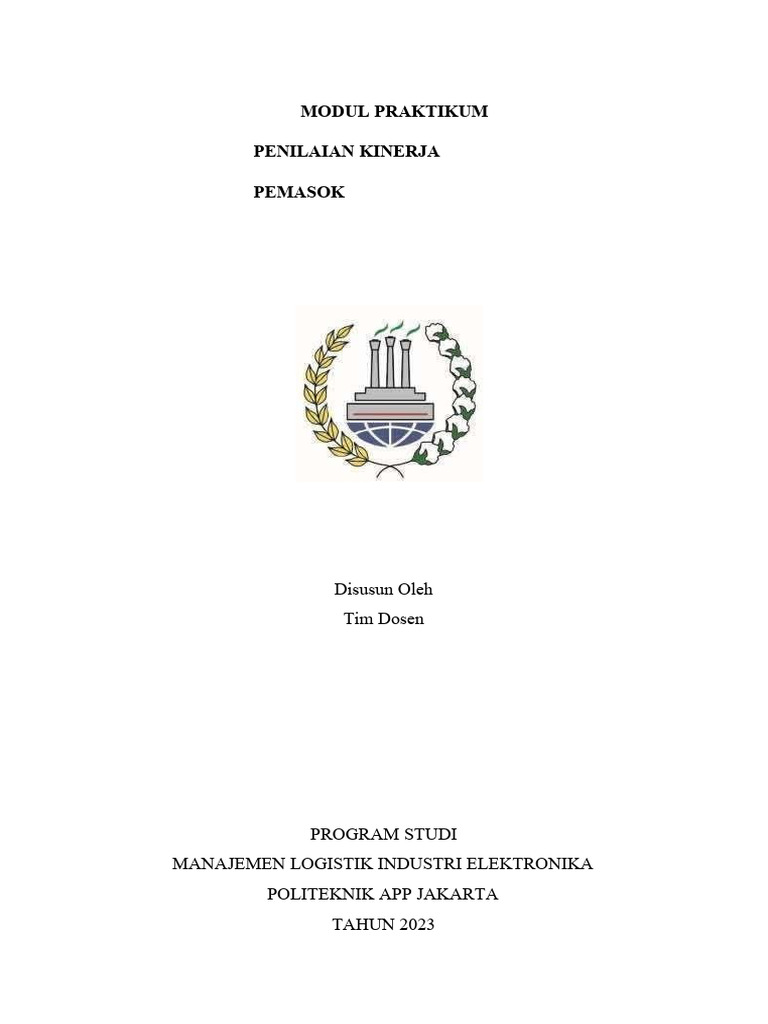 Modul 15 - Evaluasi Kinerja Pemasok - c2 | PDF