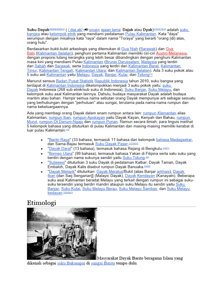 Sejarah dan Budaya Suku Dayak | PDF