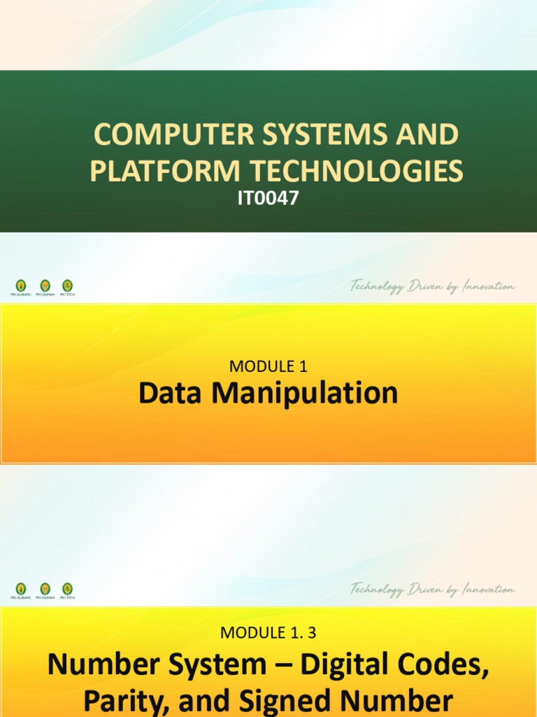 Module1.3-Data Manipulation-Digital Codes&SignedNumberRepresentation | PDF | Binary Coded ...