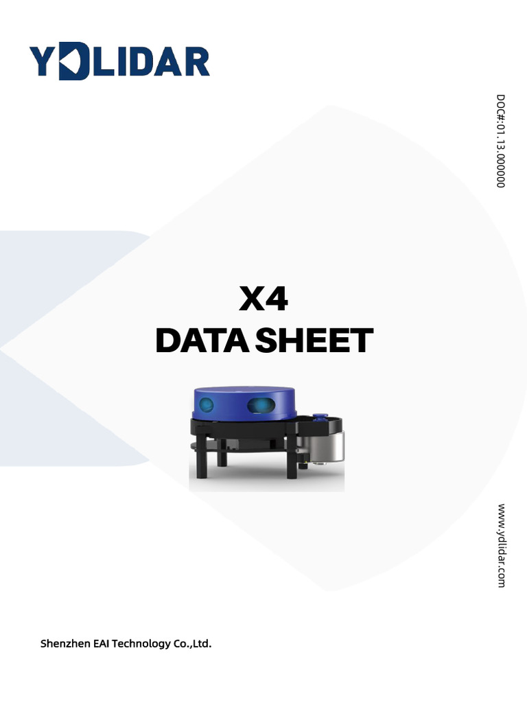 YDLIDAR X4 Data Sheet V1.1 (211230) | PDF | Frequency | Robot