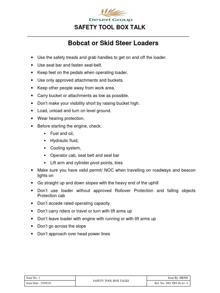 Bob Cat or Skid Steer Loaders | PDF