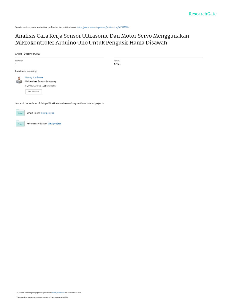 Analisis Cara Kerja Sensor Ultrasonic Dan Motor Servo Menggunakan ...
