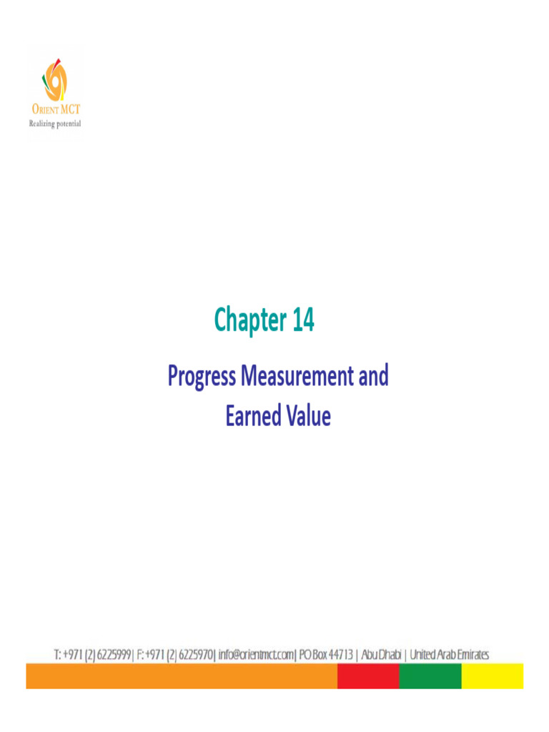 CH 14 Progress Measurement & Earned Value | PDF | Business