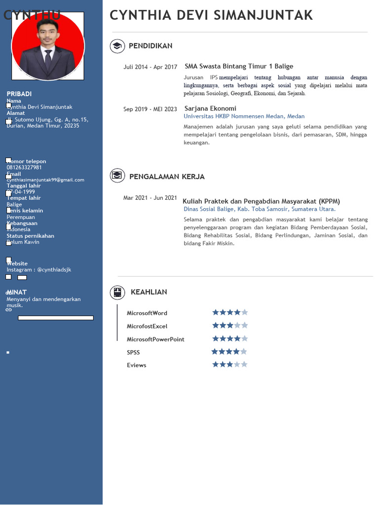 BENHOT - RICARDO - PANDIANGAN - CV - KERJA Fix | PDF