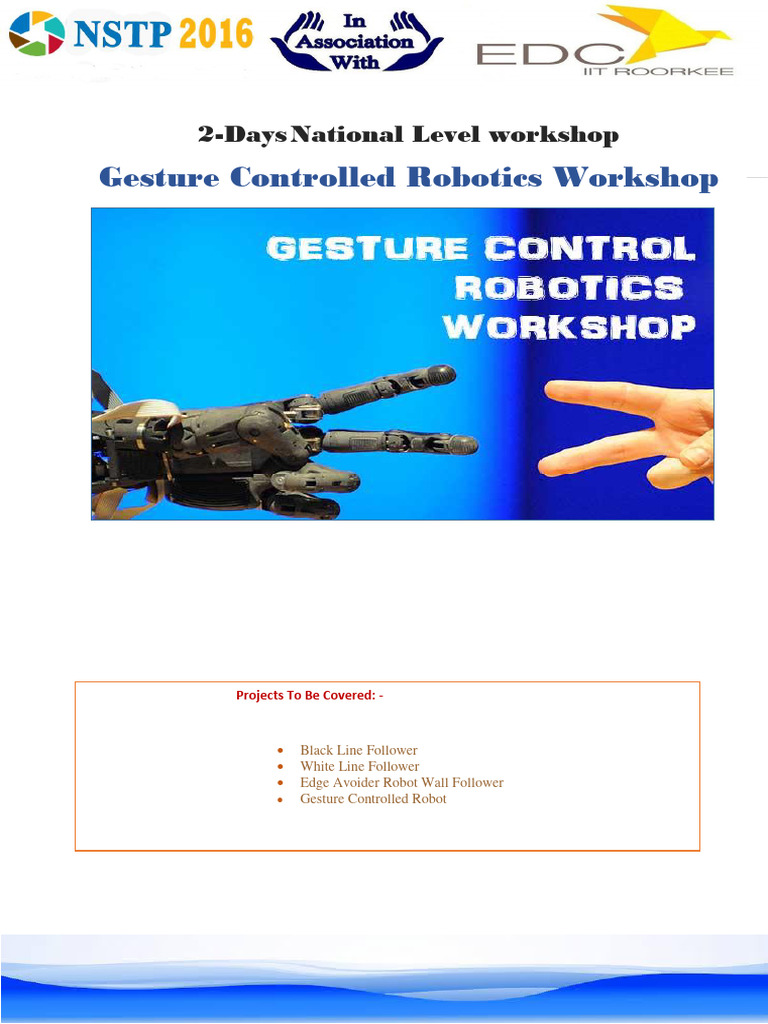 2-Days Gesture Controlled Robotics Workshop | PDF | Electronic Circuits ...
