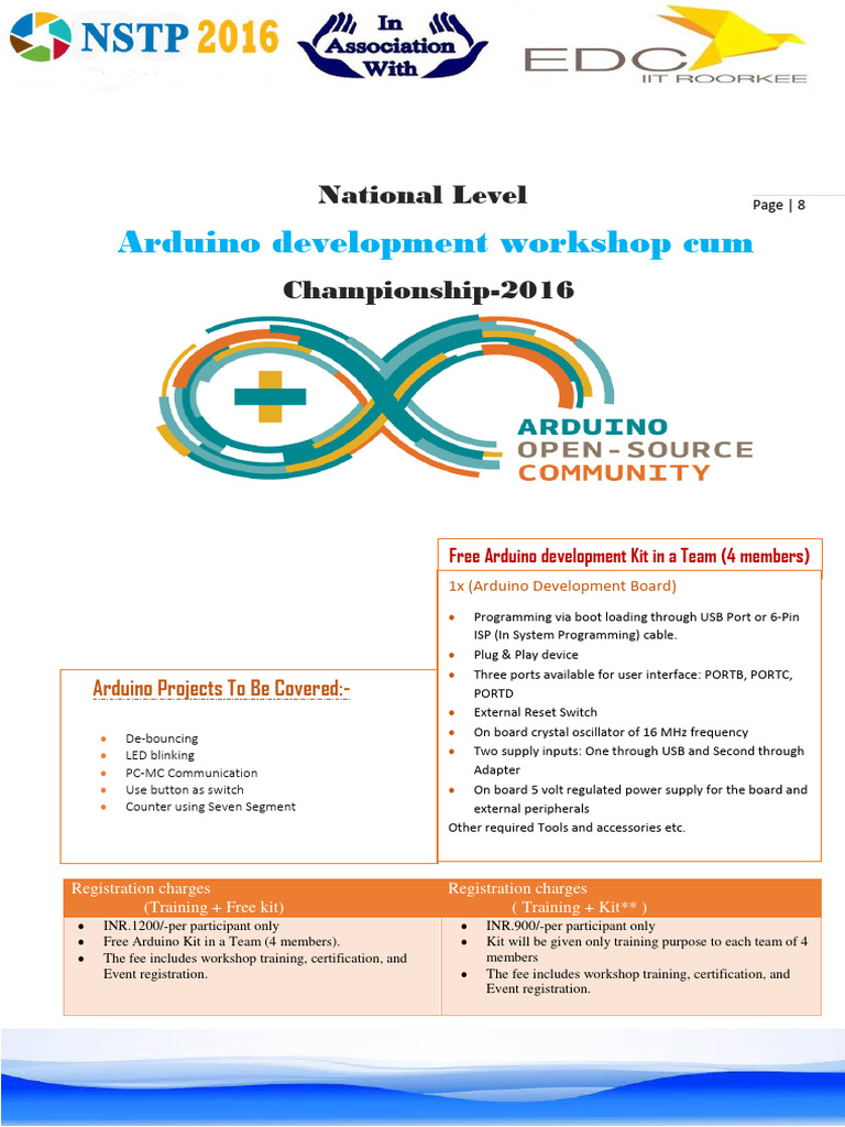 2-Days Arduino Development Workshop | PDF | Arduino | Embedded System 2-Days Arduino Development Workshop | PDF | Arduino | Embedded System
