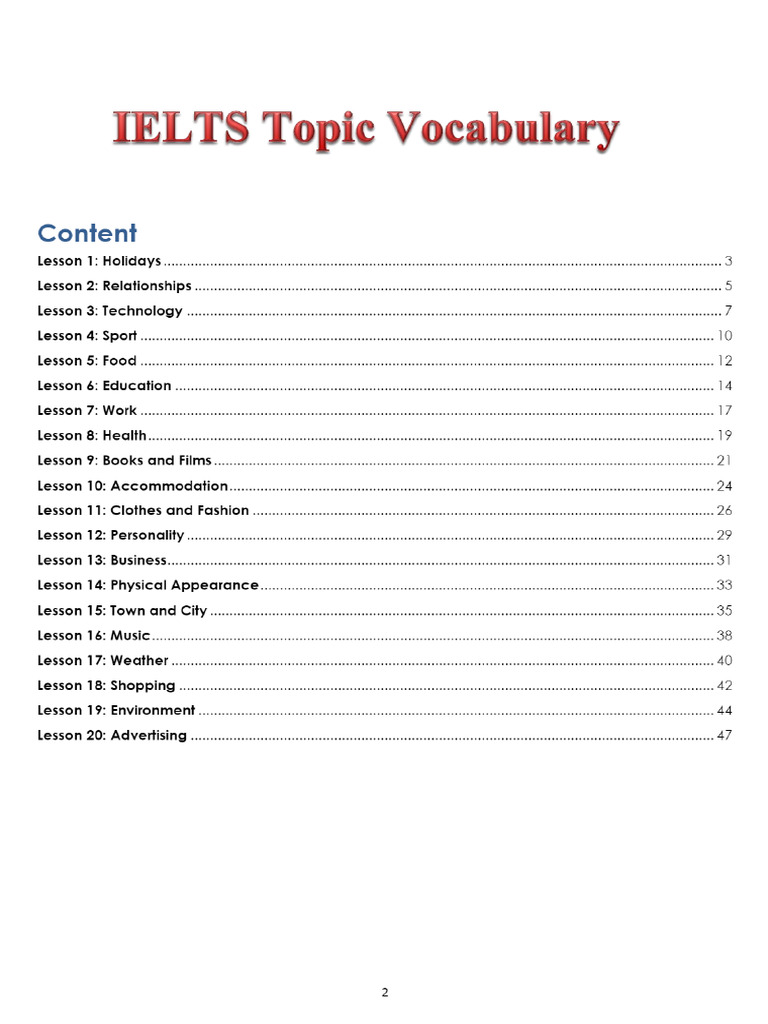 120 Ielts Speaking Topics Parts | PDF