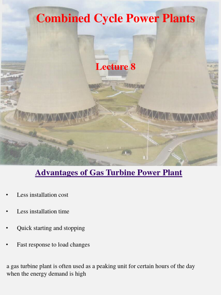 Lec - 8 PP - Combined Cycle PP | PDF | Gas Turbine | Power Station