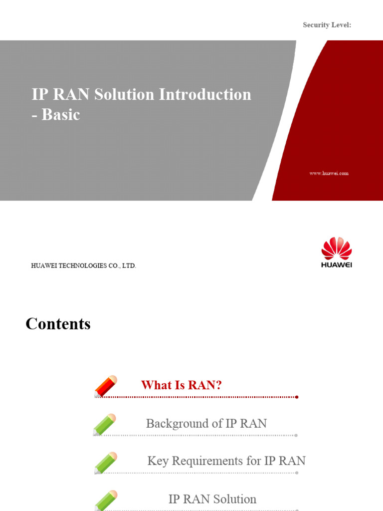 IP RAN Solution Introduction-Basic (V1.0) | PDF | Computer Network ...