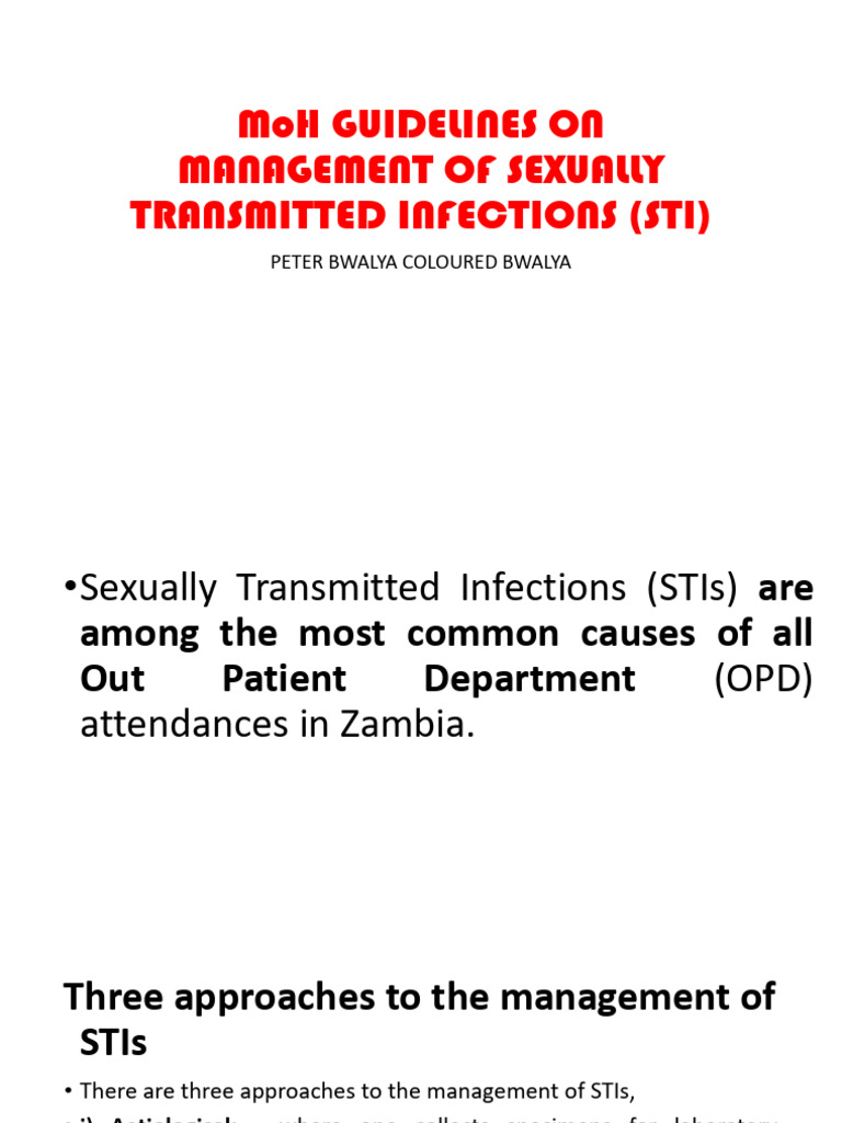 MoH GUIDELINES ON MANAGEMENT OF SEXUALLY TRANSMITTED INFECTIONS | PDF ...