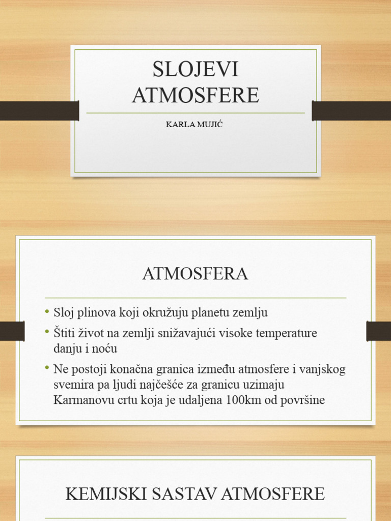 Slojevi Atmosfere | PDF