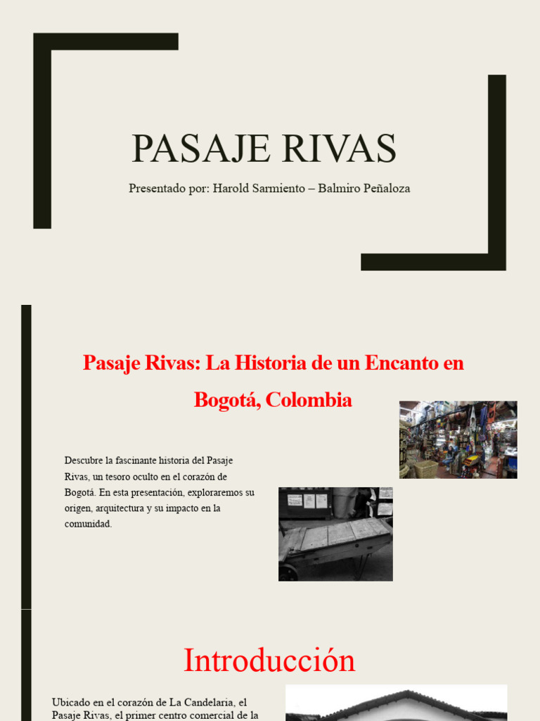 Pasaje Rivas: Historia y Encanto en Bogotá | PDF | Bogotá
