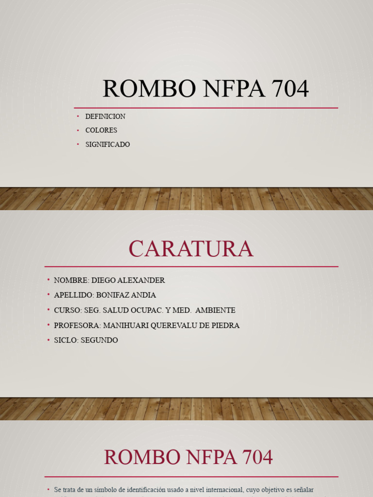Rombo NFPA 704 | PDF | Combustión | Agua