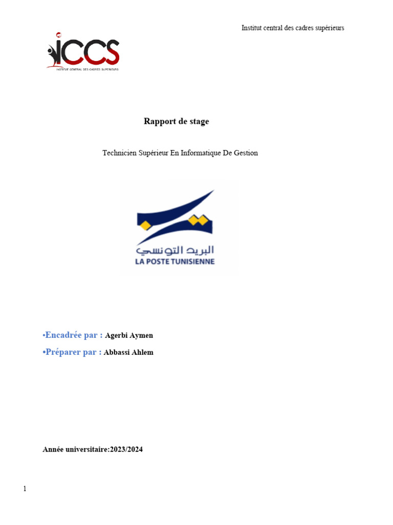 Stage Rapport | Download Free PDF | Poste | Application