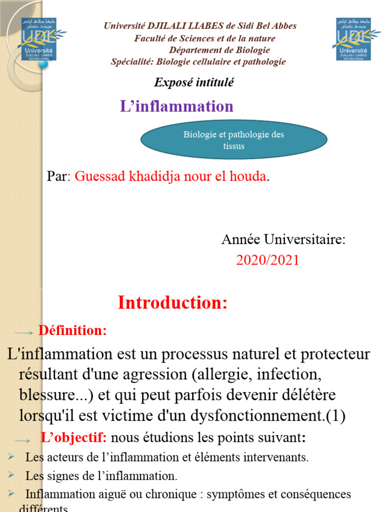 Comprendre l'inflammation et ses signes | PDF | Inflammation | Maladies ...