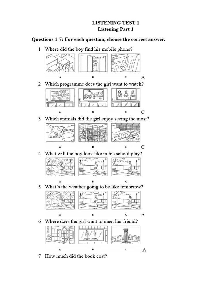 Listening Test 1 | PDF