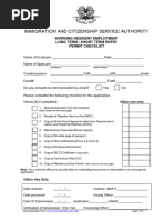 WP Application Form New Permit | PDF | Employment | Salary
