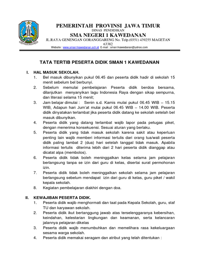 Tatib Sman 1 Kawedana Tapel 2022-2023-1 | PDF