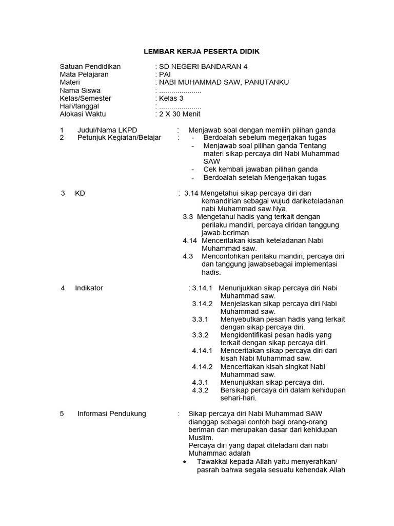 LKPD PPL 1 | PDF | Karier & Perkembangan