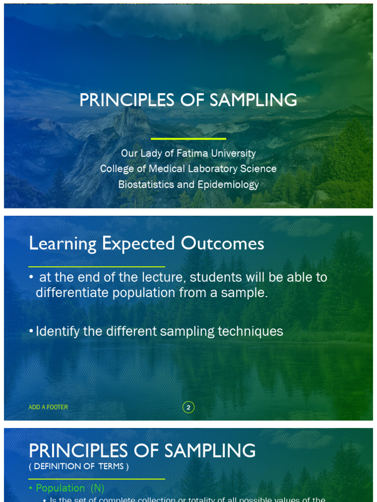 Principles of Sampling | PDF | Sampling (Statistics) | Statistical Theory Principles of Sampling | PDF | Sampling (Statistics) | Statistical Theory