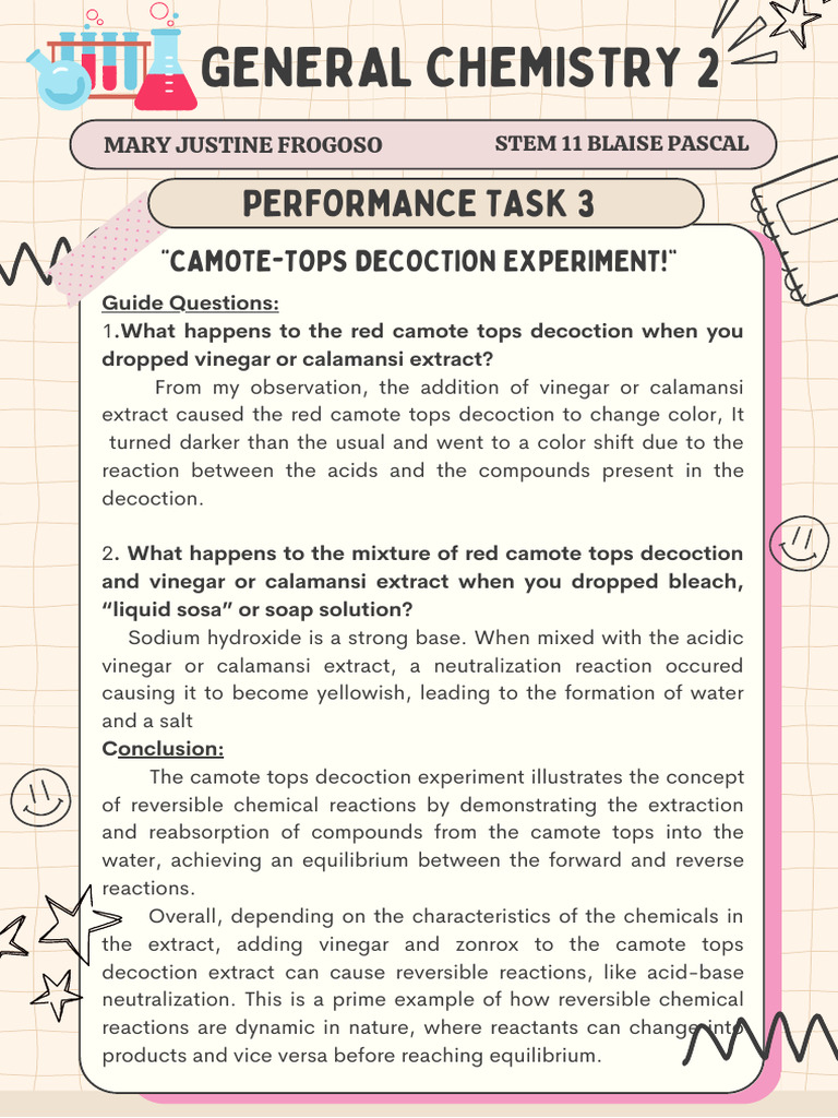 Red Camote Tops Decoction Experiment | PDF