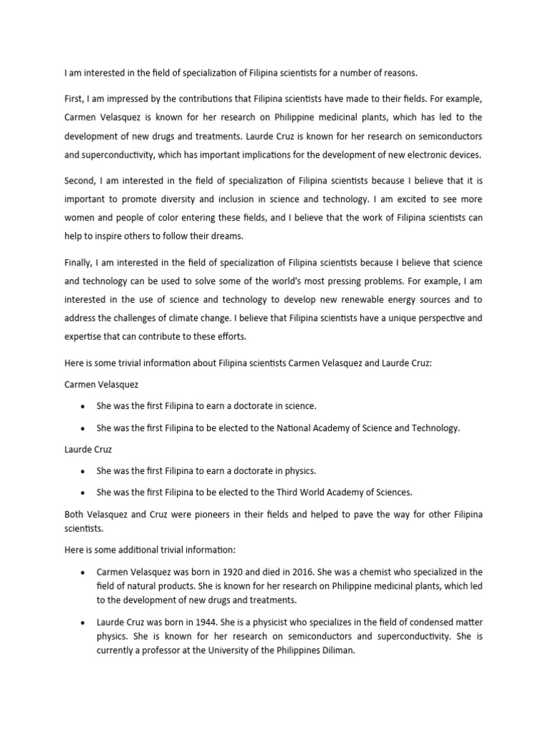 Philippine Women in Science | PDF