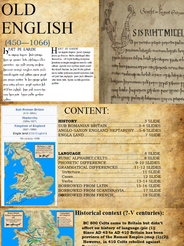 Old English | PDF | English Language | Latin